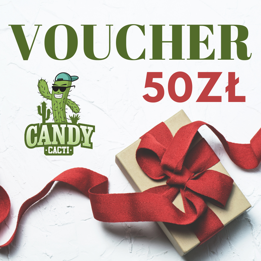 Voucher 50 PLN | Voucher | Kaktusy, sukulenty i inne rośliny - CandyCacti